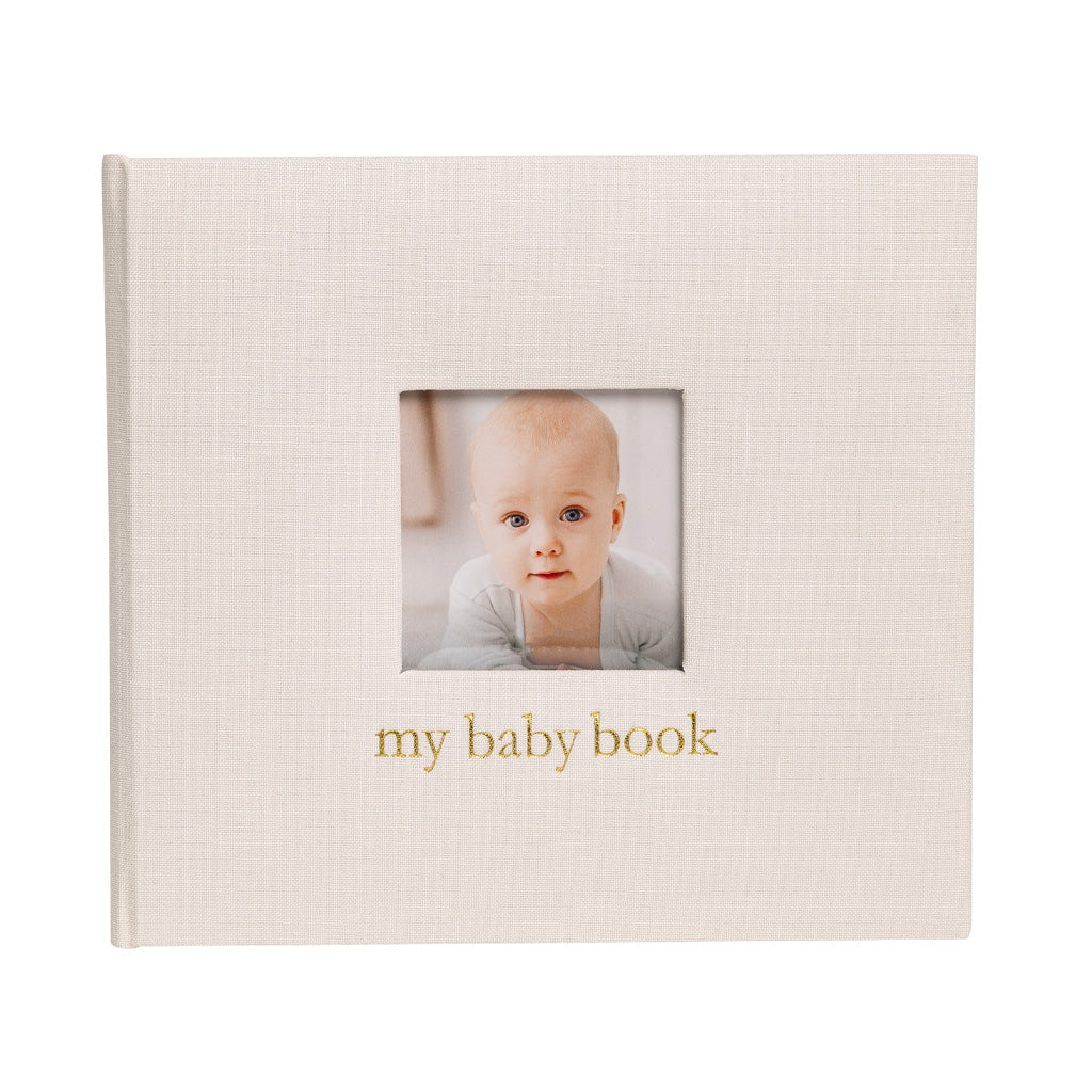 linen baby book – Pearhead